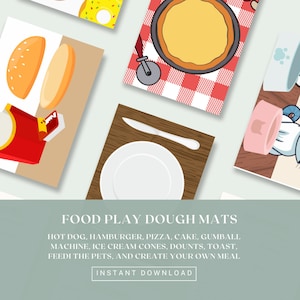 Food Play Dough Mats, Occupational Therapy Craft & Intervention by OT ...