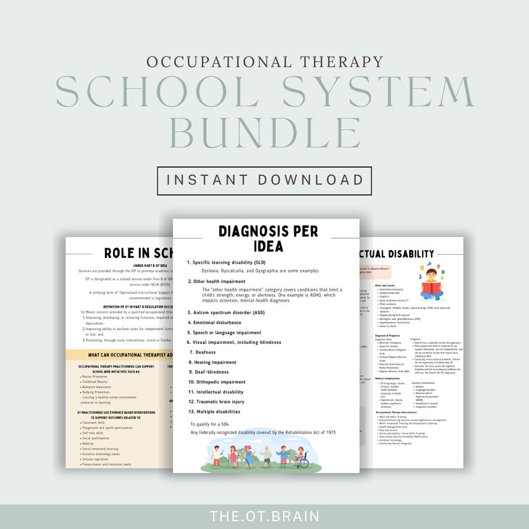 Occupational Therapy School System Bundle by OT Brain, Digital Download ...