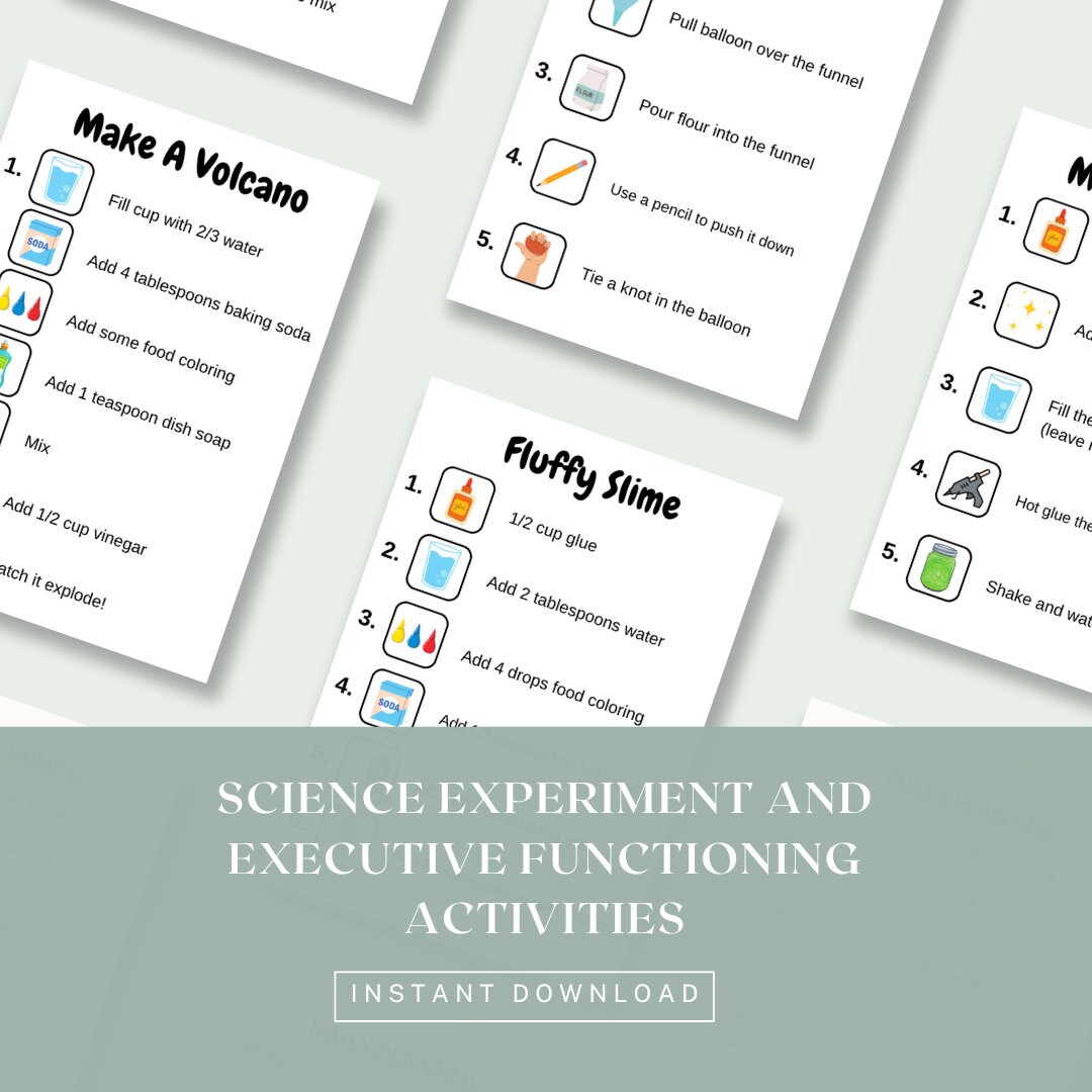 Executive Functioning and Science Experiment How To, Occupational ...