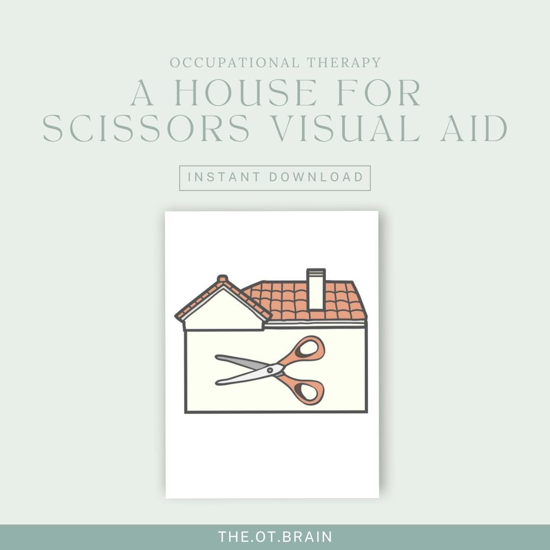 House for Scissors, Safety Visual Aid, Occupational Therapy Craft ...