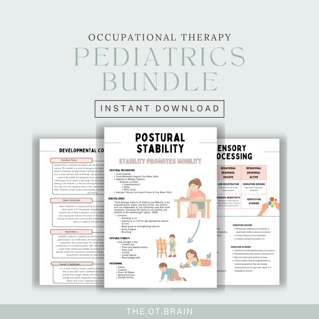 Occupational Therapy Pediatric Bundle by OT Brain, Digital Download - Etsy