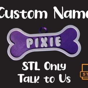 Bone Dog STL File for 3D Printing / Pet Charm or Keychain - Digital ...