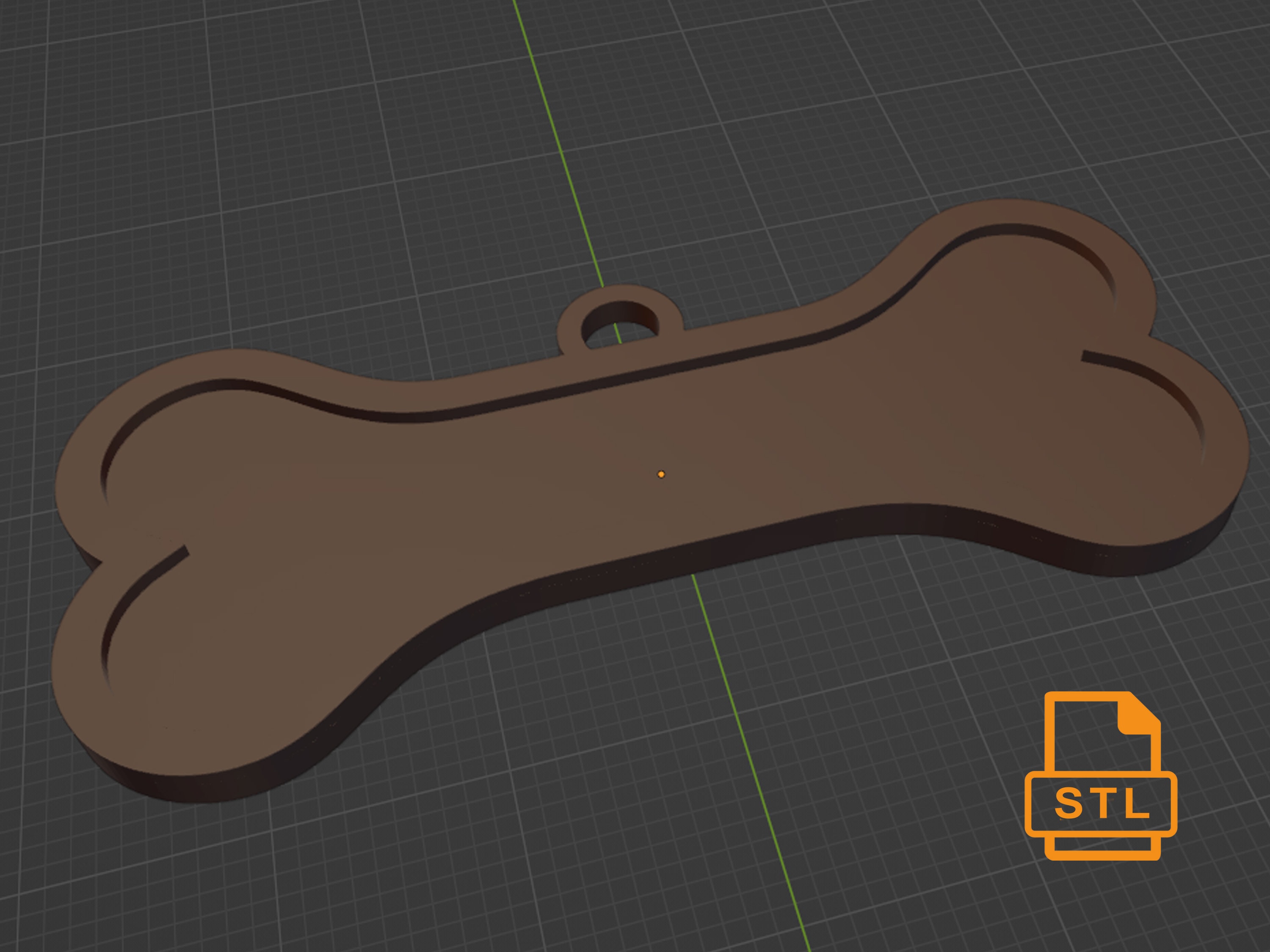 Bone Dog STL File for 3D Printing / Pet Charm or Keychain - Digital ...