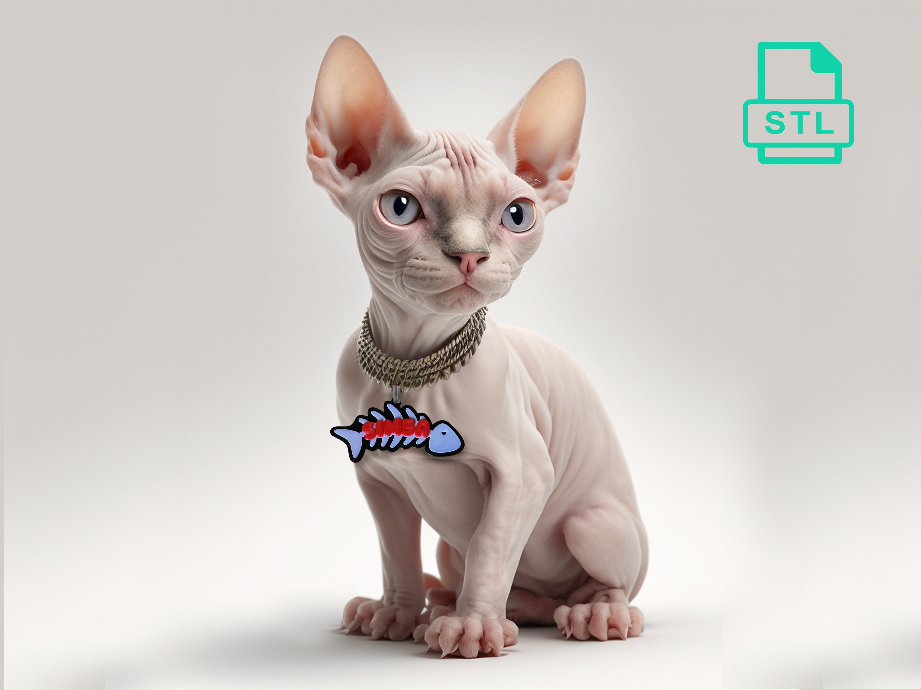 Bone Fish STL File for 3D Printing / Pet Charm or Keychain - Digital ...