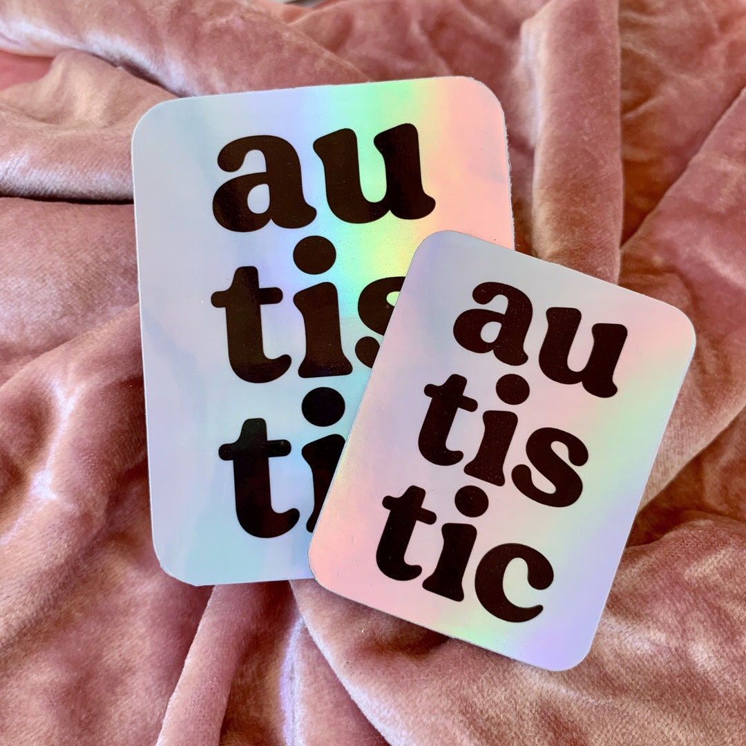 Autistic Pride Holographic Water Bottle Sticker/ Autism - Etsy