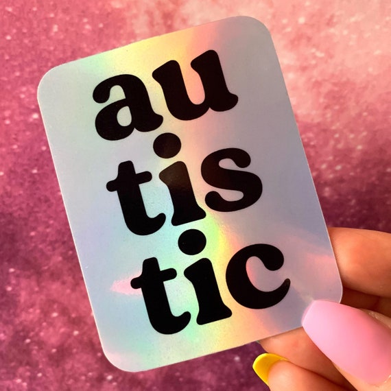 Autistic Pride Holographic Water Bottle Sticker/ Autism - Etsy