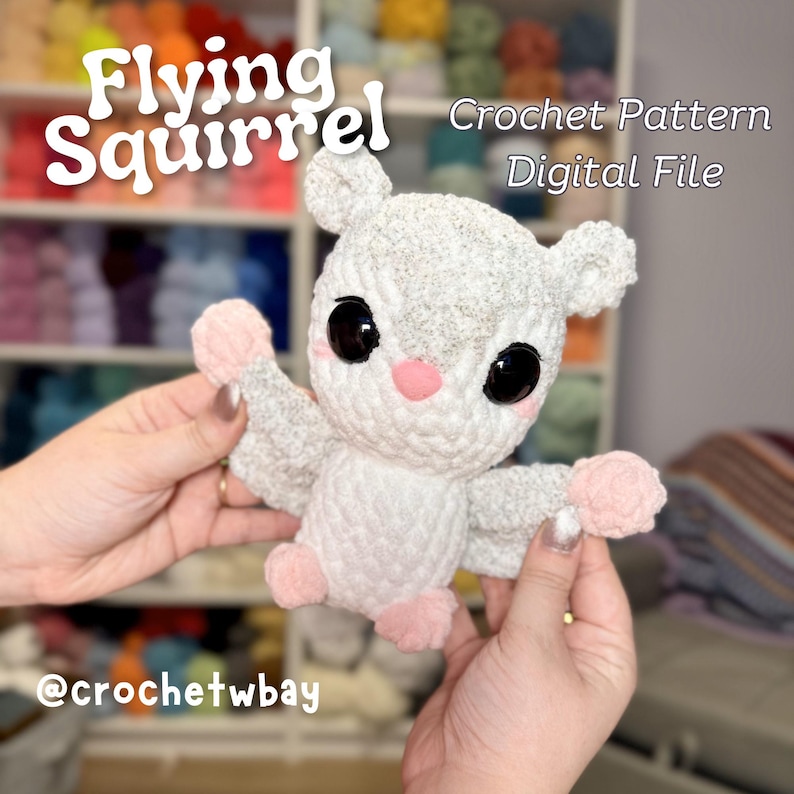 Digital File- Flying Squirrel Crochet Pattern - Etsy