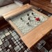Unique Coffee Table, Table With Glass and Rocks,table From Solid Oak ...