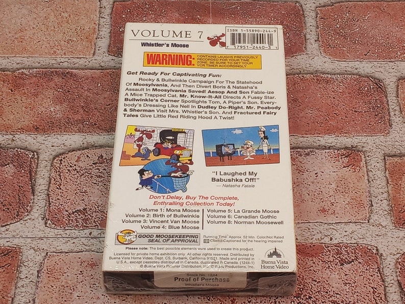 The Adventures of Rocky and Bullwinkle: Whistlers Moose Volume 7 VHS ...