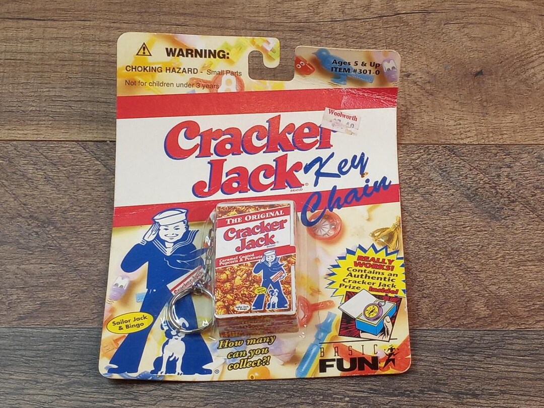 Vintage Cracker Jack Mini Box Keychain With Authentic Prize New Old ...