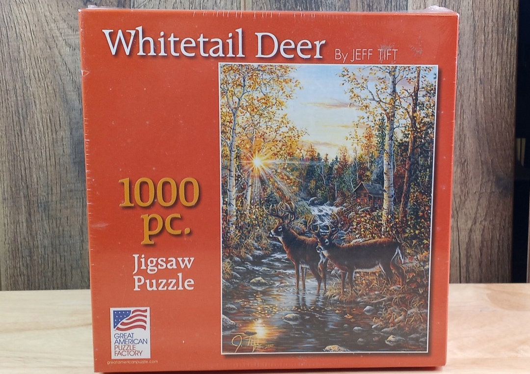 Whitetail Deer Jeff Tift 1000 Pc Jigsaw Puzzle 19 1/4 X 26 5/8 Great ...