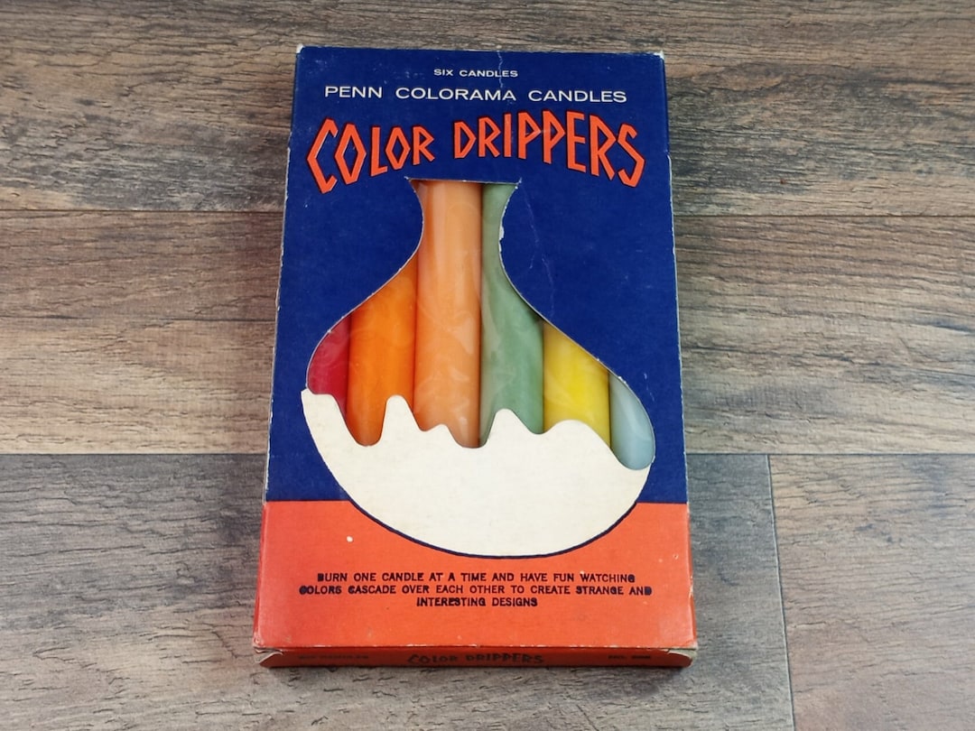 Vintage Penn Wax Works Colorama 6 Color Drippers Candles 926 New Old ...