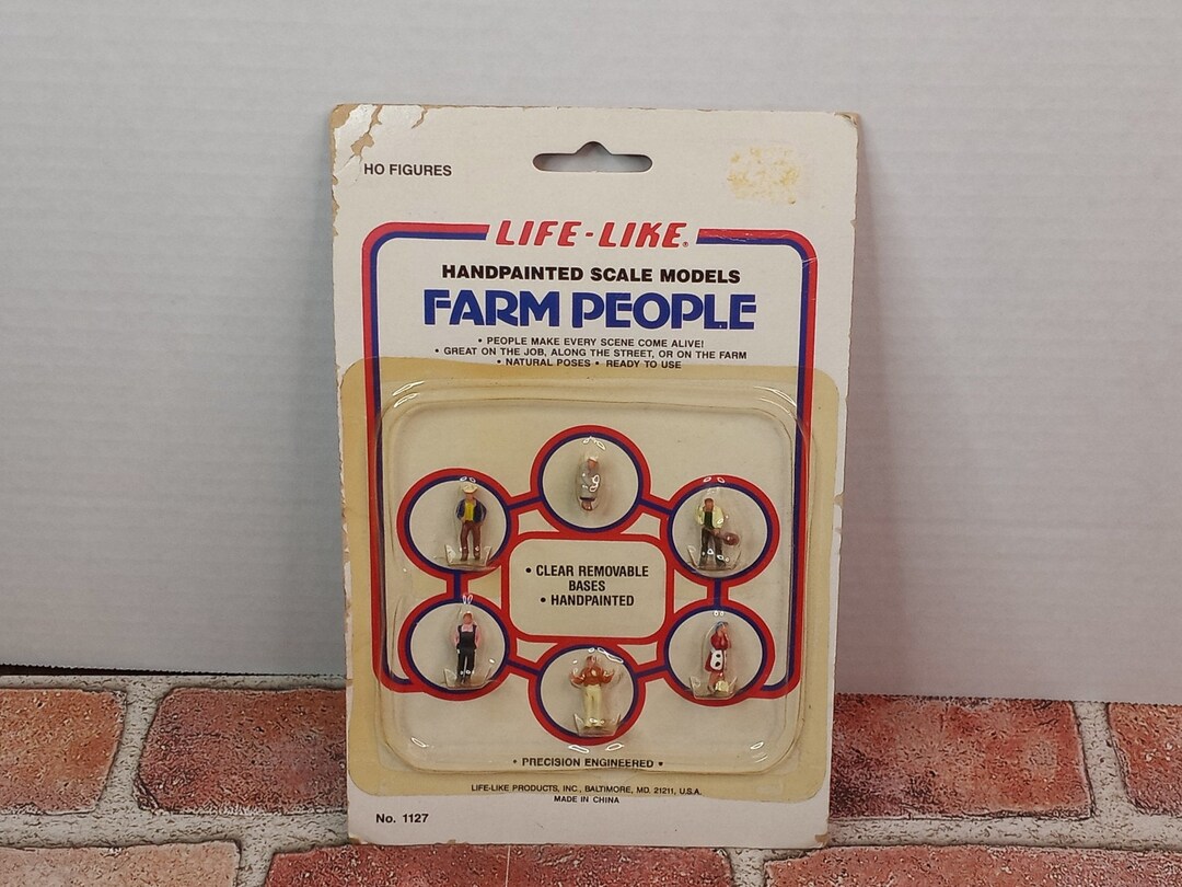 Life-like HO Figures Hand Painted Scale Model Farm People 1127 new Old ...