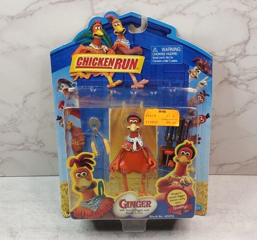 Vintage Chicken Run Ginger With Tunnel Digger & Fence Cutter Playmates ...