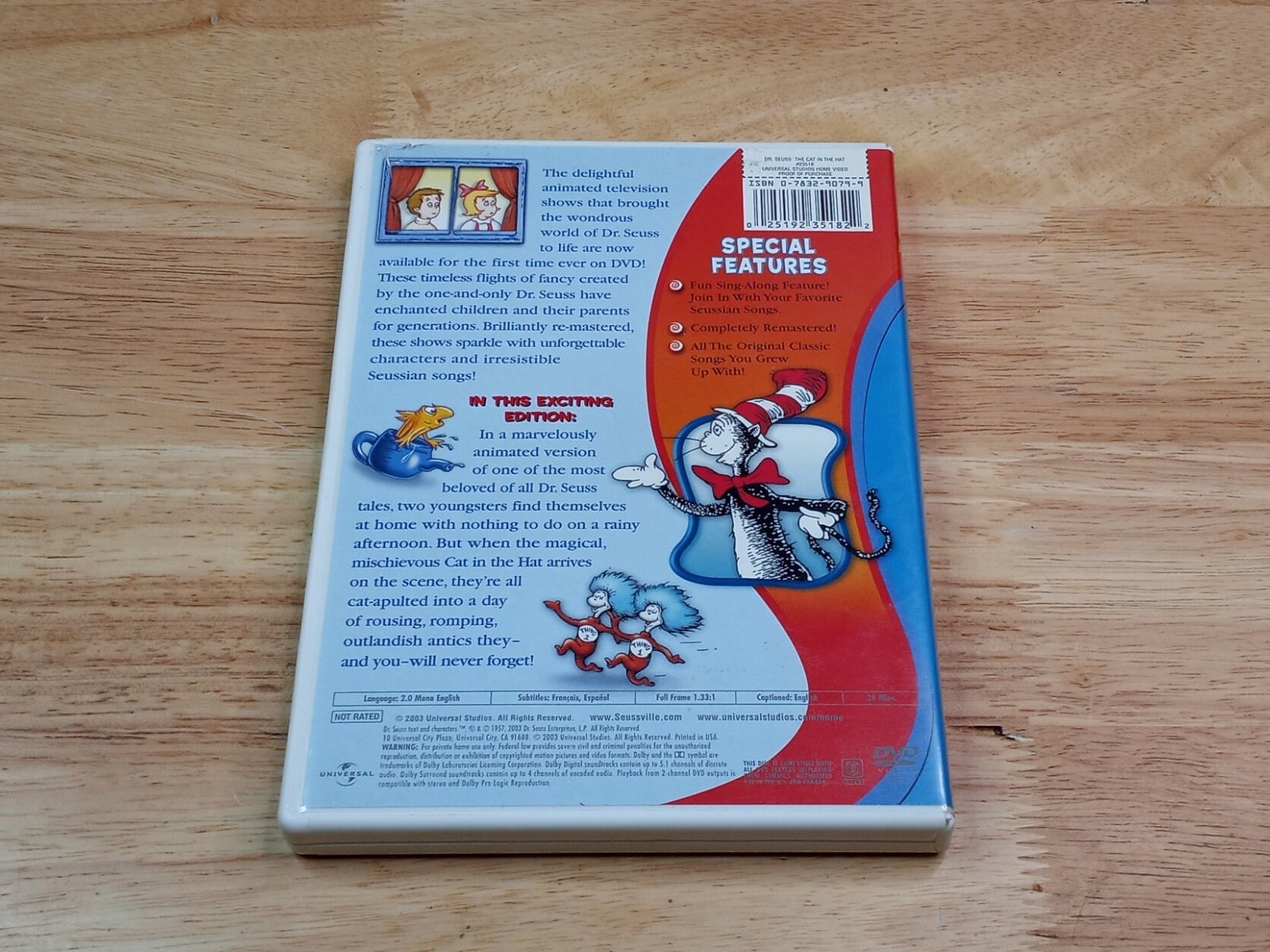 The Cat in the Hat by Dr Seuss the Animated Televised Classic DVD Movie ...