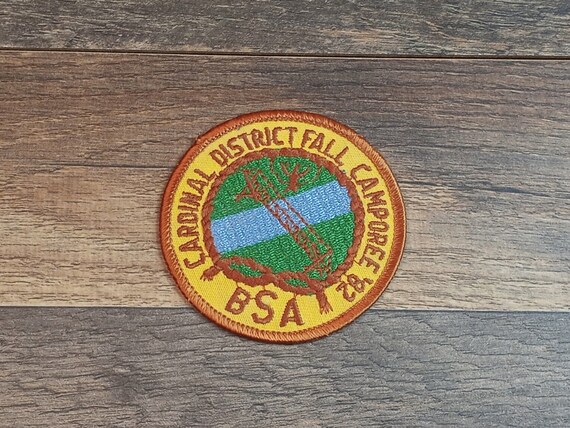 BSA Boy Scouts Patch 1982 Caroinal District Fall Camp… - Gem