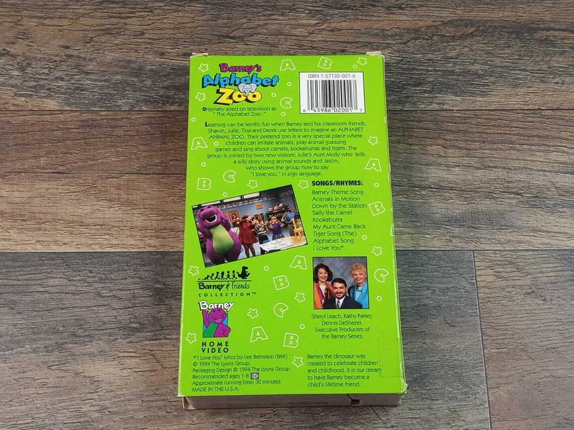 Barney's Alphabet Zoo Barney & Friends Collection VHS - Etsy