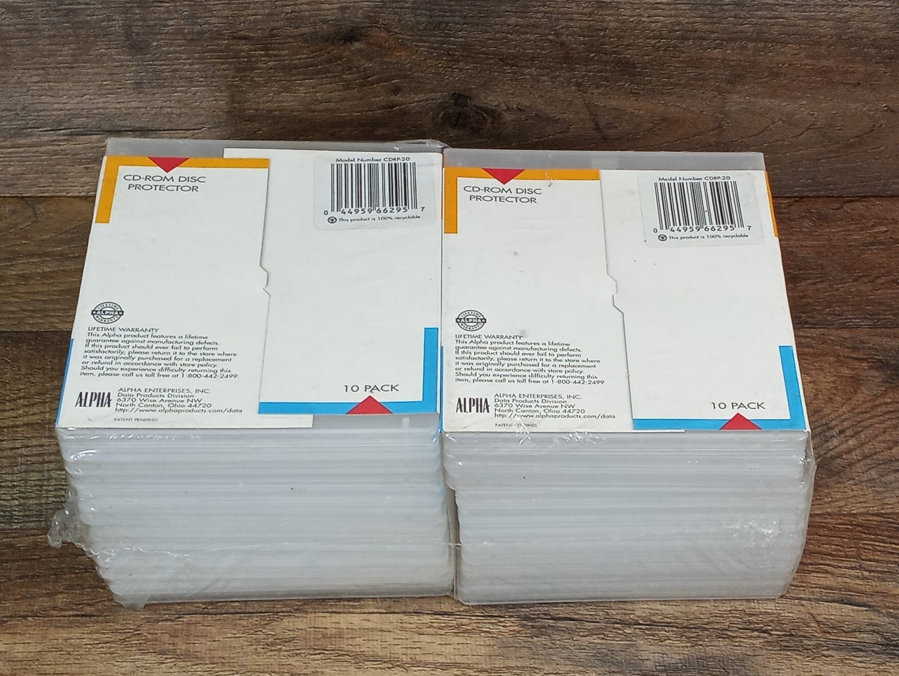 Alpha CD-ROM Cd Dvd Disc Protector Replacement Cases 20 Pack New Sealed ...