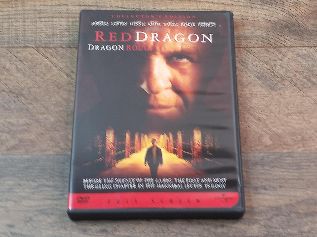 Red Dragon DVD Anthony Hopkins, Edward Norton - Etsy