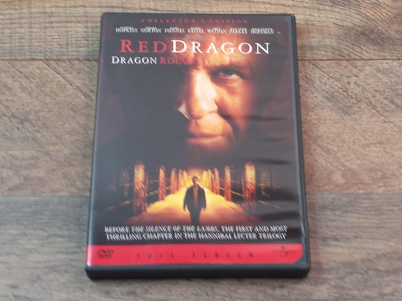 Red Dragon DVD Anthony Hopkins Edward Norton - Etsy
