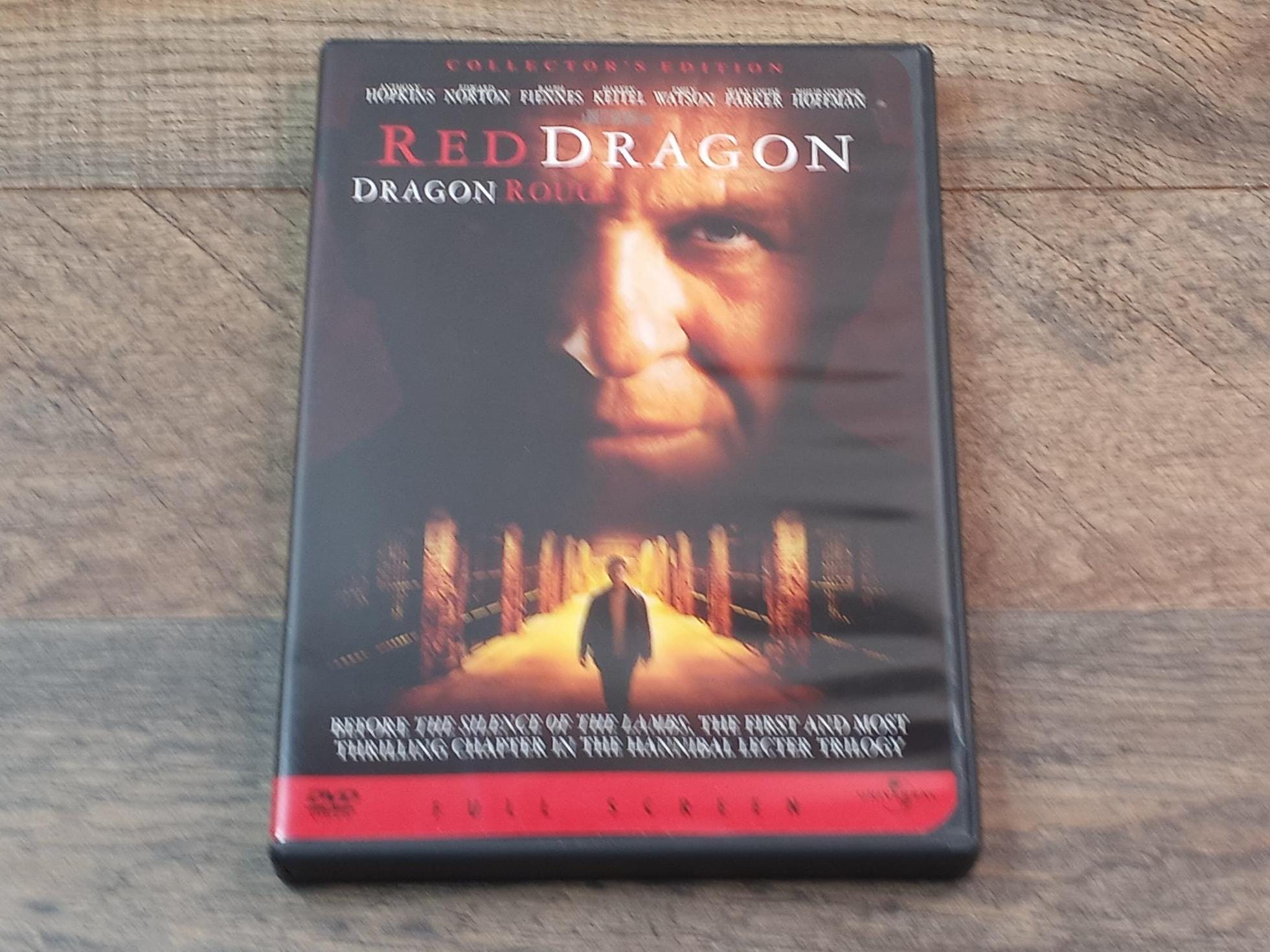 Red Dragon DVD Anthony Hopkins Edward Norton - Etsy