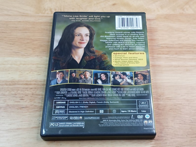 Mona Lisa Smile DVD Julia Roberts Kirsten Dunst Julie Stiles - Etsy