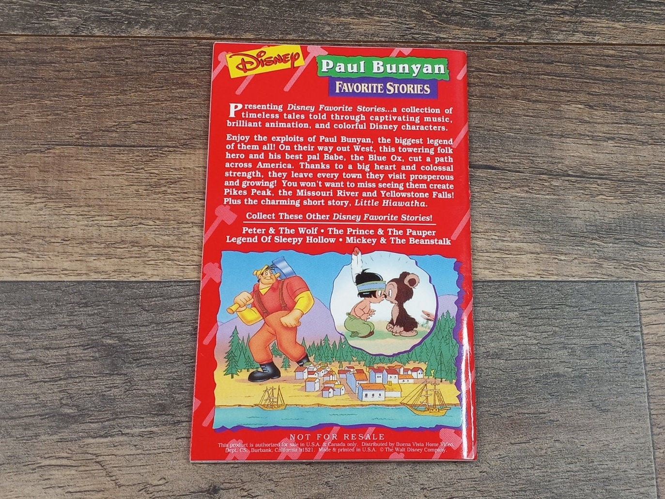 Vintage Disney Favorite Stories: Paul Bunyan W/ Booklet VHS New Sealed ...