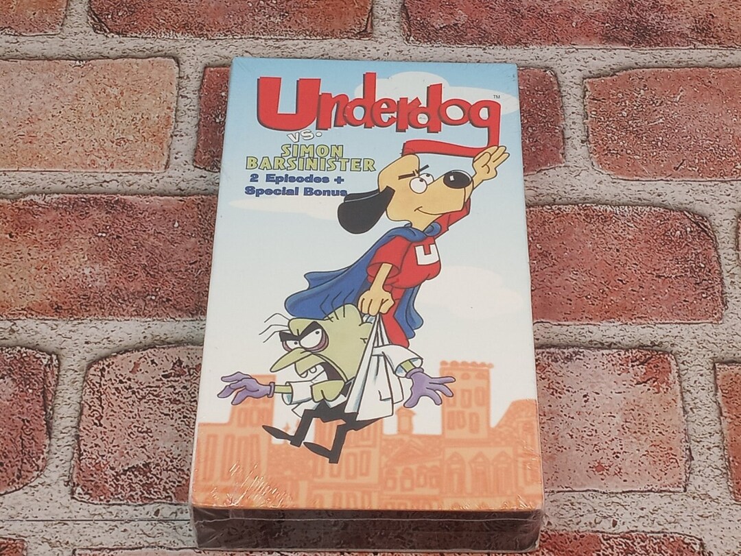 Underdog Vs Simon Barsinister VHS 1960s Cartoon factory Sealed - Etsy