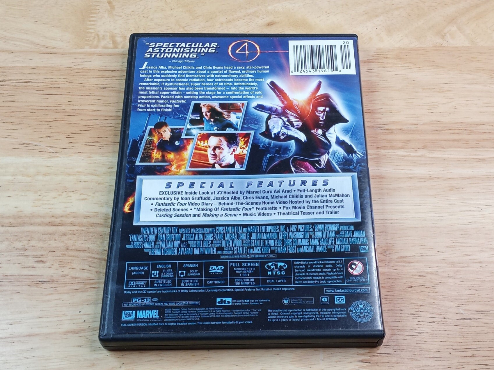 Fantastic 4 DVD Jessica Alba Chris Evans - Etsy