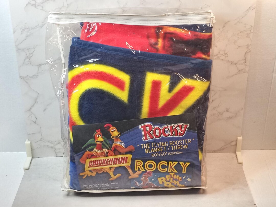 Chicken Run: Rocky the Flying Rooster 60" X 50" Blanket/throw 1999 ...
