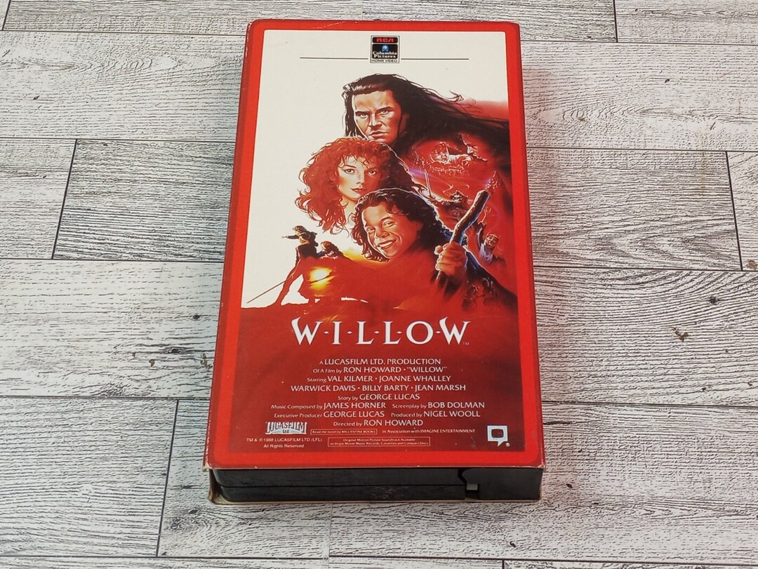 Willow VHS Video Tape Ron Howard George Lucas Val Kilmer Warwick Davis - Etsy