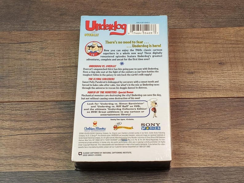 Underdog Vs Overcat * Cartoon/animated VHS Movie, 2 Episodes W/special ...