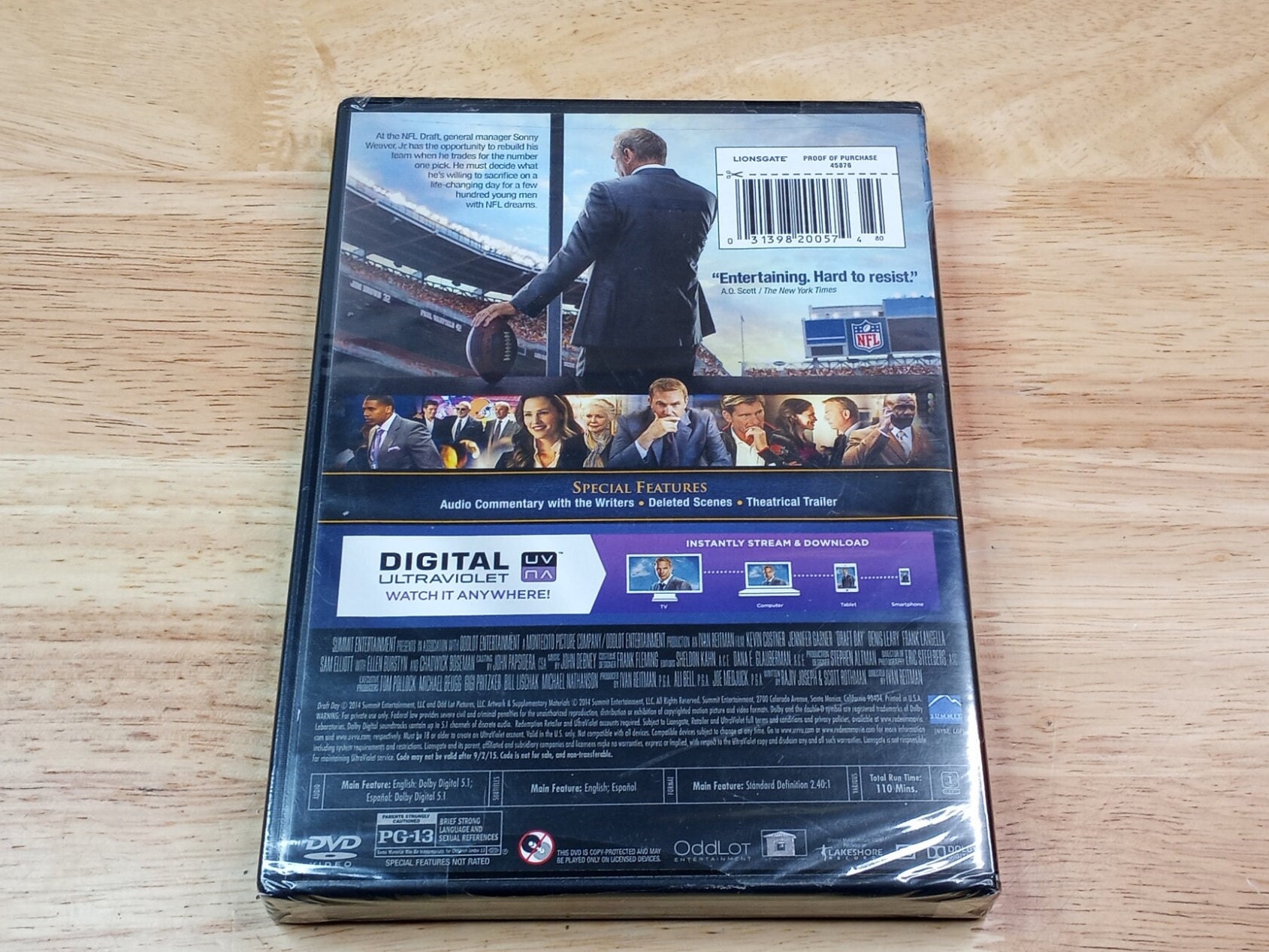Draft Day DVD Movie Kevin Costner Jennifer Garner New Sealed - Etsy