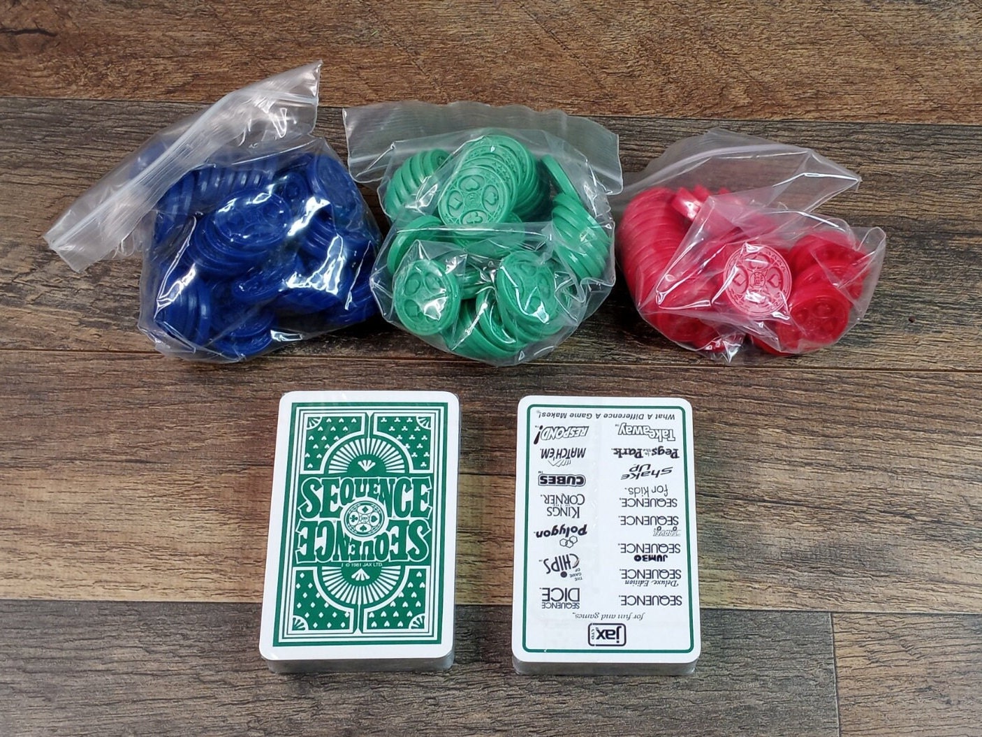 Sequence Strategy Card Board Game in Metal Tin Box Edition 1999 Jax New ...