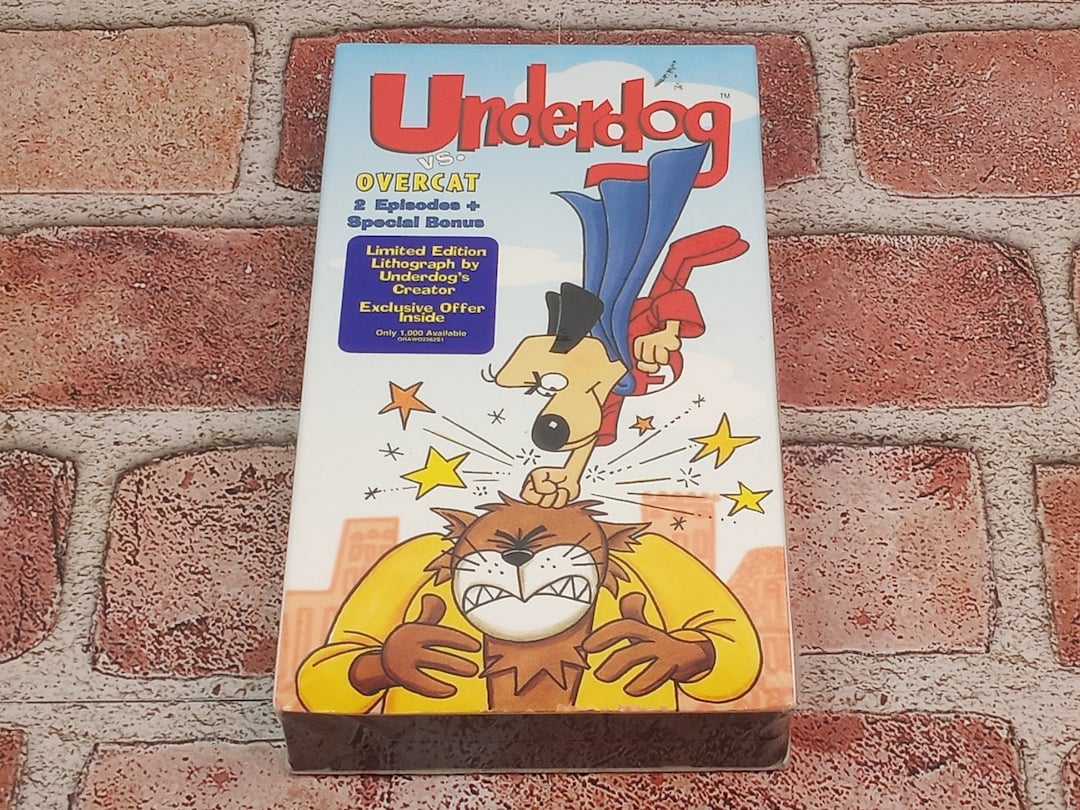 Underdog Vs Overcat VHS 1960s Cartoon factory Sealed - Etsy
