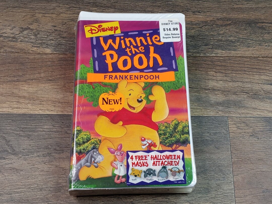 Disney Winnie the Pooh Frankenpooh With 4 Halloween Mask VHS Clamshell ...
