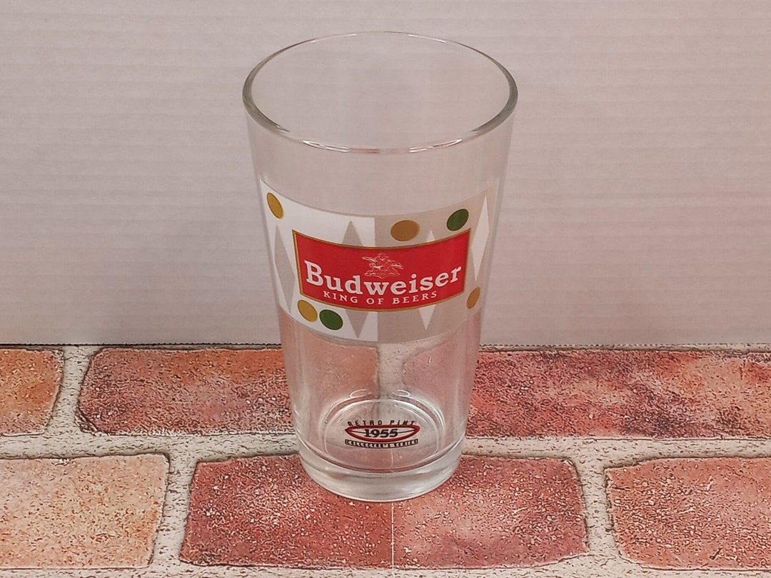 Budweiser Beer Retro Pint 1955 Collectors Series Logo Beer Glass - Etsy