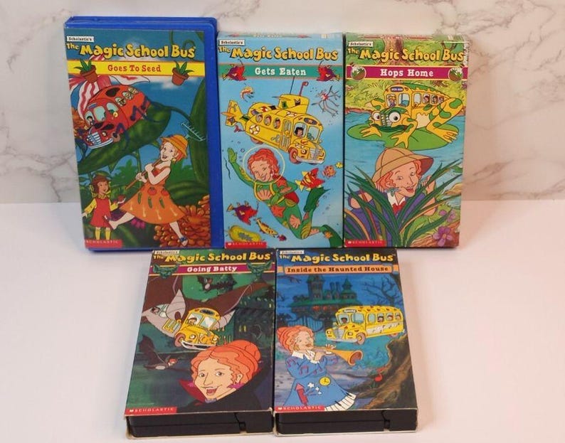 The Magic School Bus [lot of 5] VHS Scholastic Hops Home, Gets Eaten ...