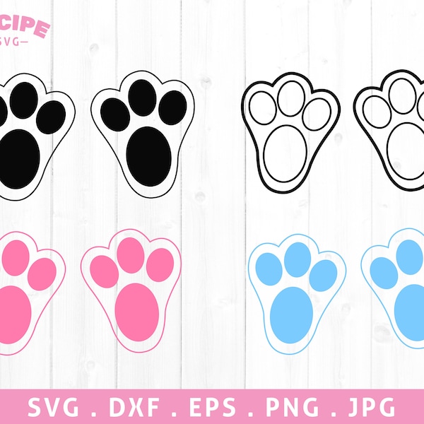 Rabbit Feet Clipart - Etsy