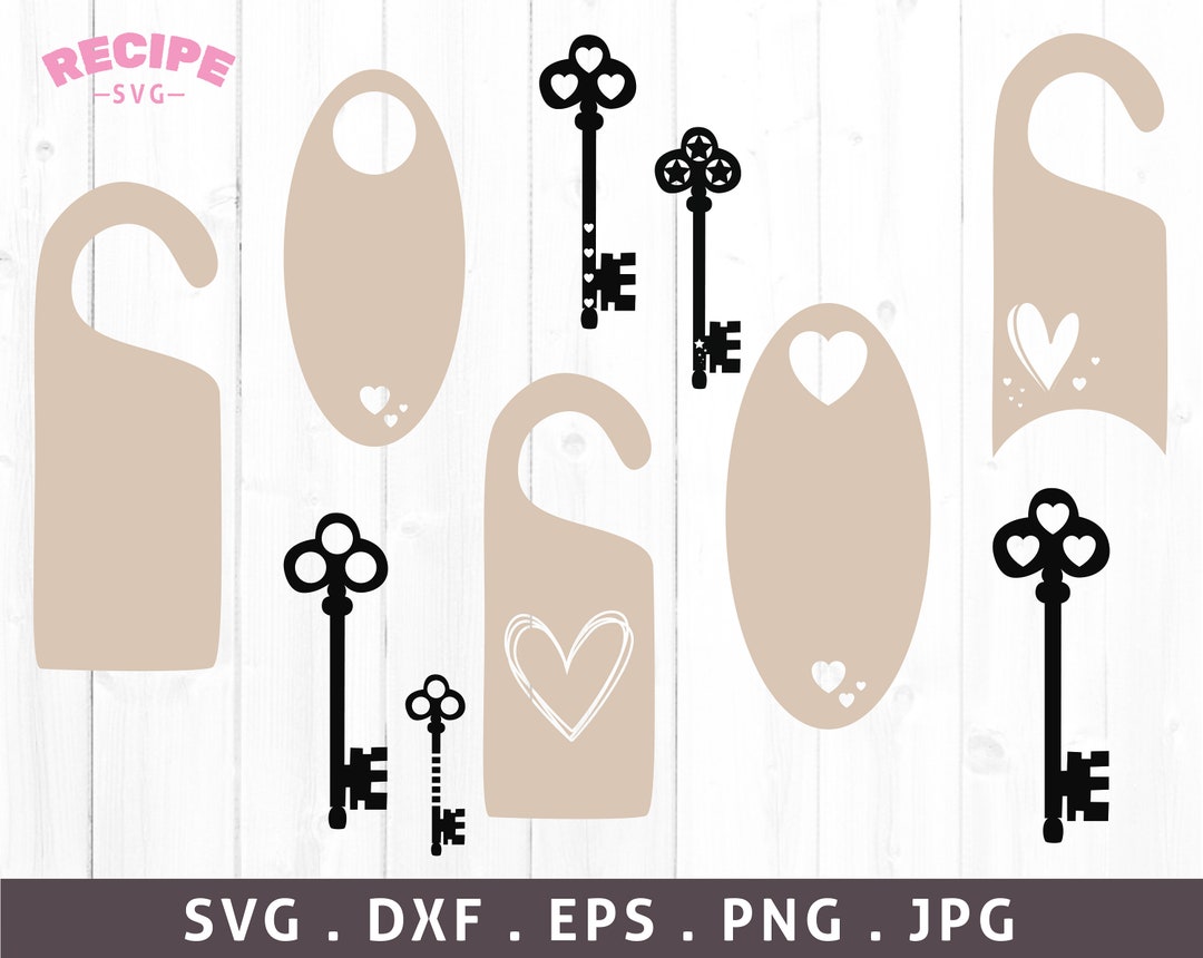 Key Door Hanger Svg, Key Svg, Door Hanger Svg, Door Hanger Template Svg ...