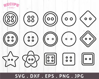 Sewing Button Svg Vector Cut File for Cricut Silhouette - Etsy