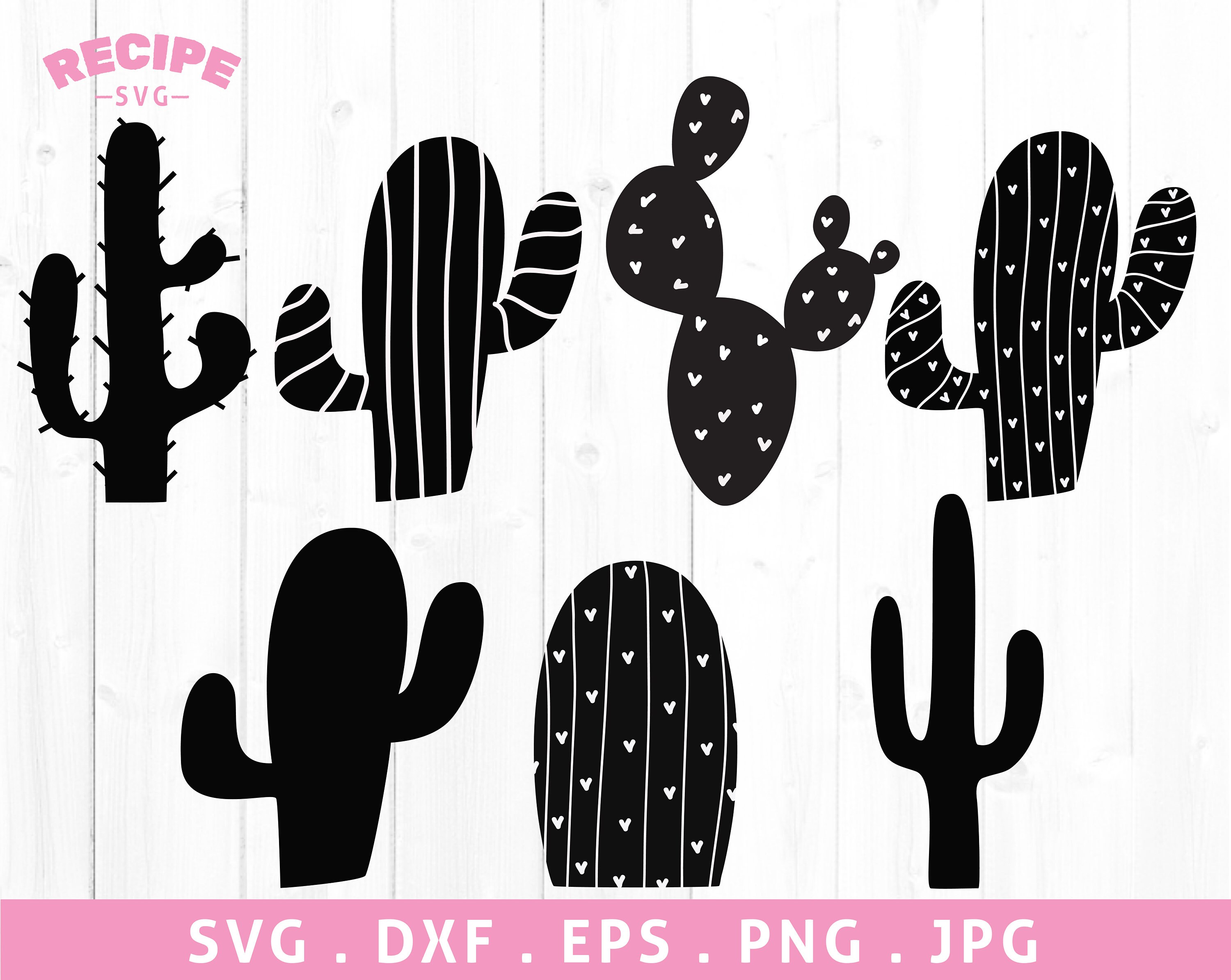 Free Black And White Cactus Clipart Png