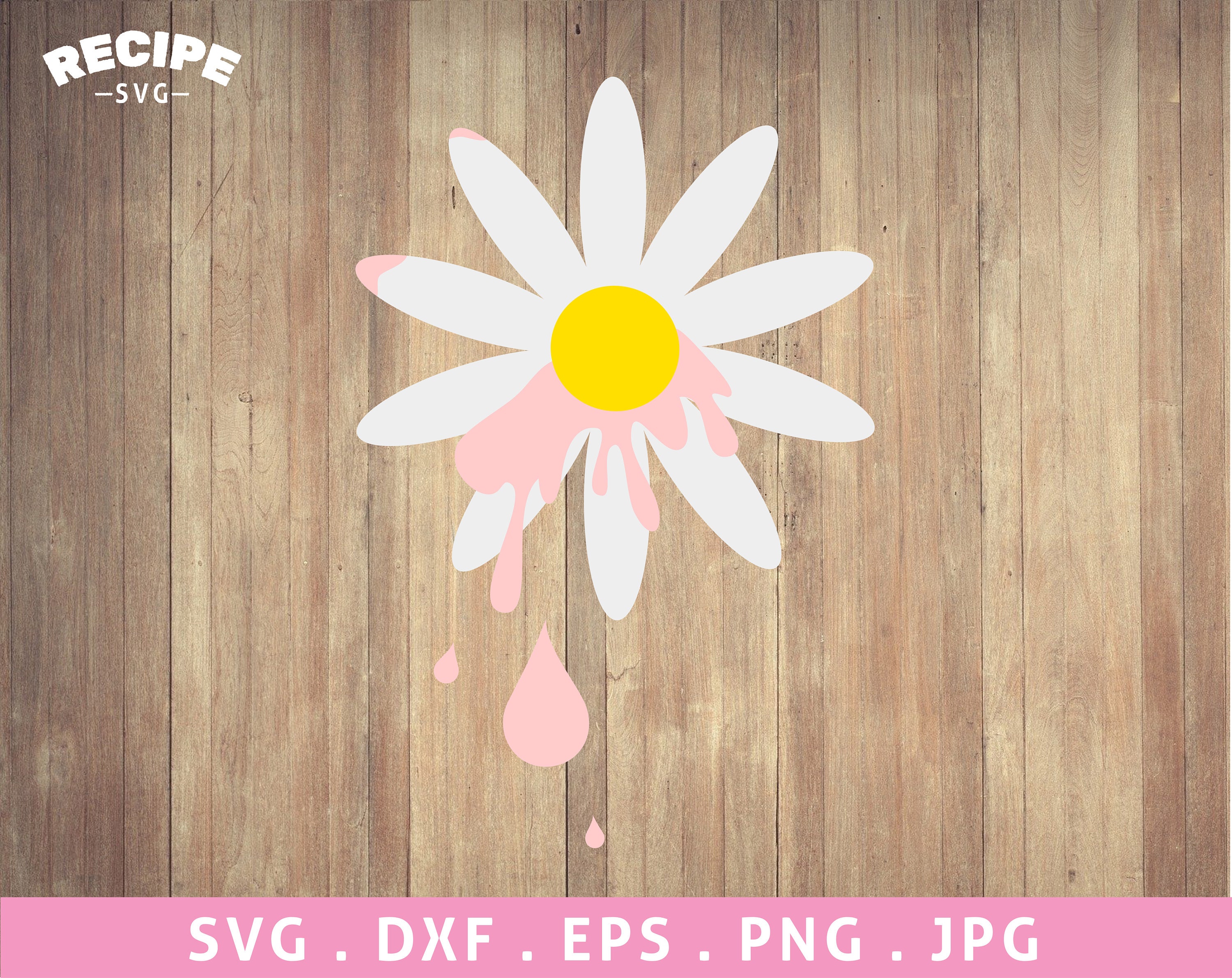 Daisy Svg Dripping Daisy Svg Flower Svg Dripping Svg Daisy | Etsy