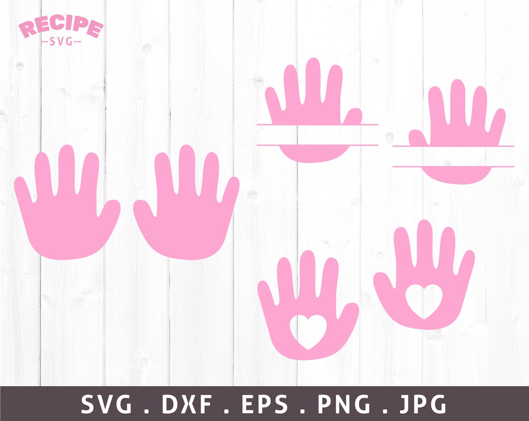 Hand Print Svg, Pink Handprints Svg, Hand Print Svg, Pink Hand Svg ...