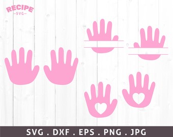 Pink Handprints Svg - Etsy