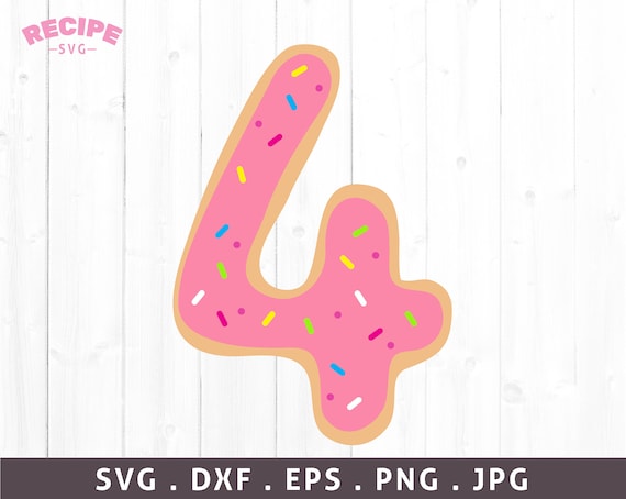 Pink Number 4 Clipart