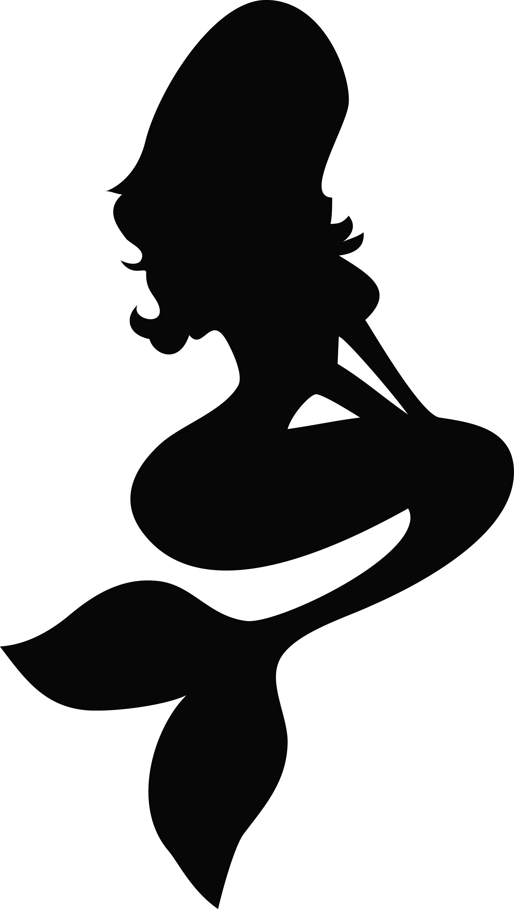 Mermaid svg Mermaid Outline svg Summer Sea Girl svg Black | Etsy España