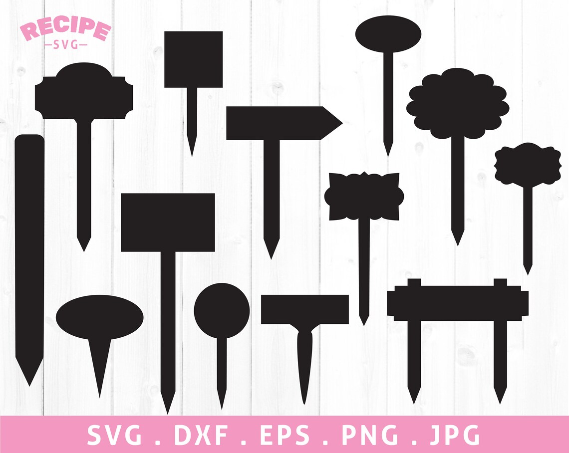 Garden Markers Svg Planter Stick Markers Svg Garden Pick - Etsy