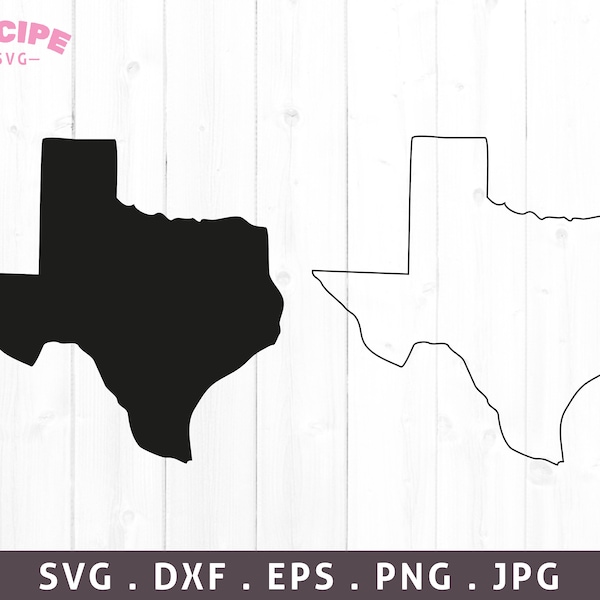 Texas Outline Svg - Etsy