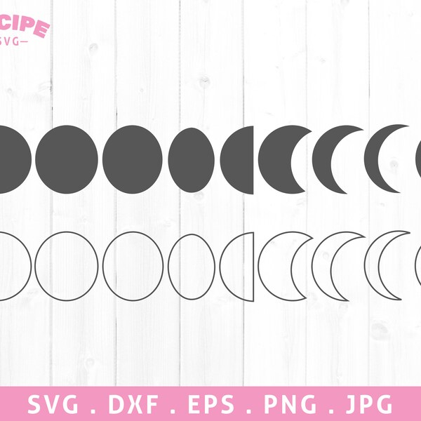 Crescent Moon Svg - Etsy